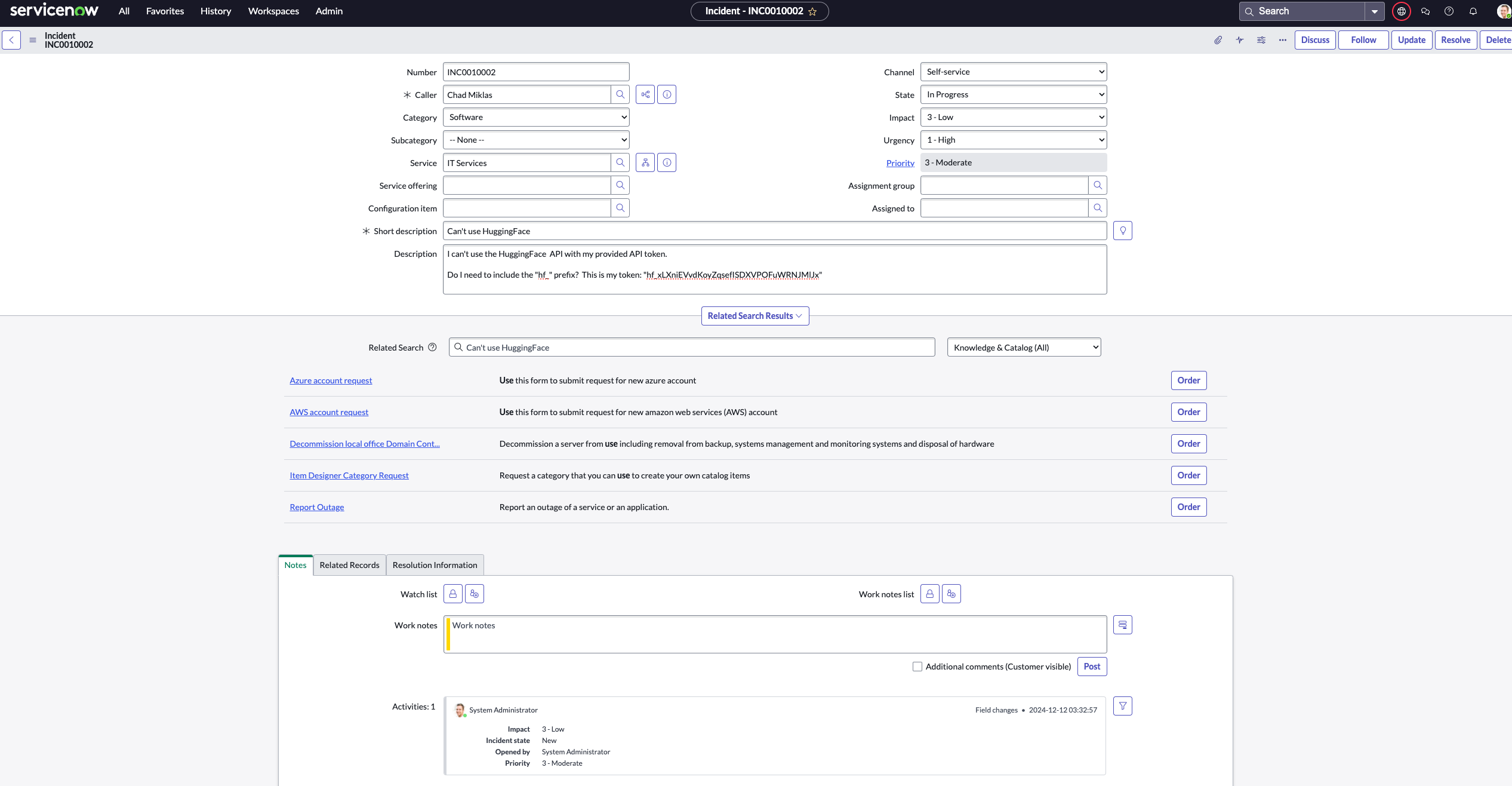 Legit Scans for Secrets in ServiceNow ITSM Tickets